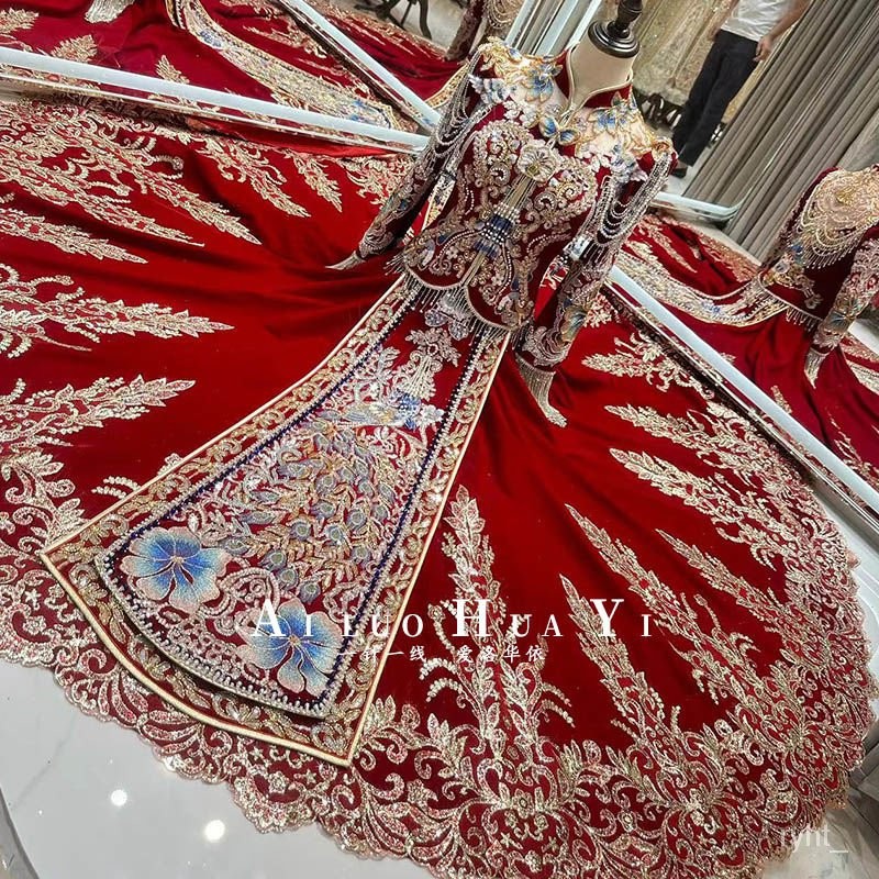 Xiuhe Clothing Wedding Clothes2024New Bride Chinese Wedding Dress ...