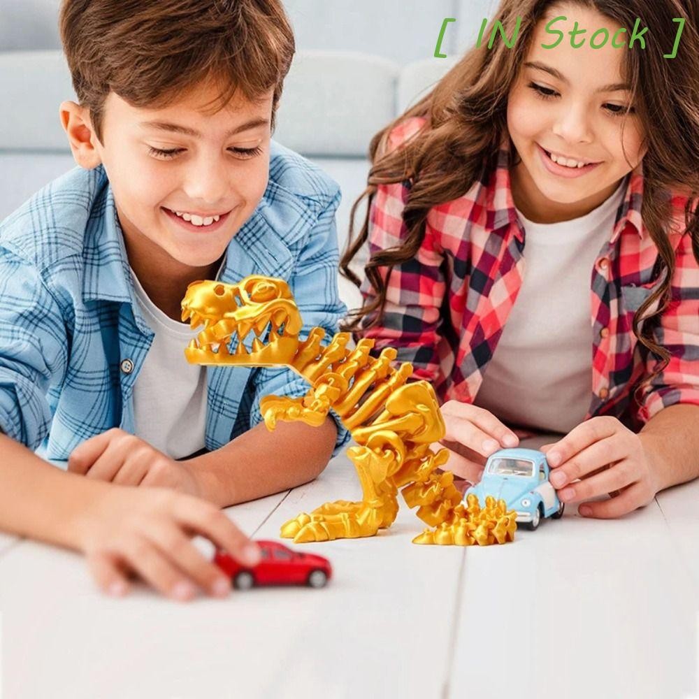[ IN STOCK ] 3D Printed Crystal Dinosaur, Poseable Joints Big Mouth 3D ...