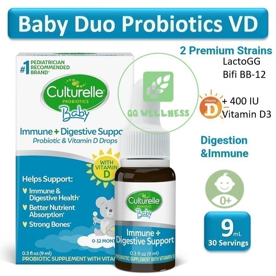 👍Culturelle Baby Grow Thrive Probiotics Vitamin D Drops Immune ...