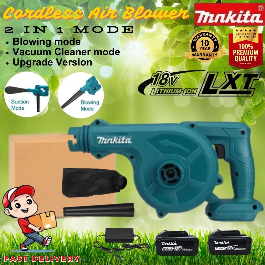 Electric Cordless Blower 2 In 1 Vacuum Blower Angin Portable Air Blower ...