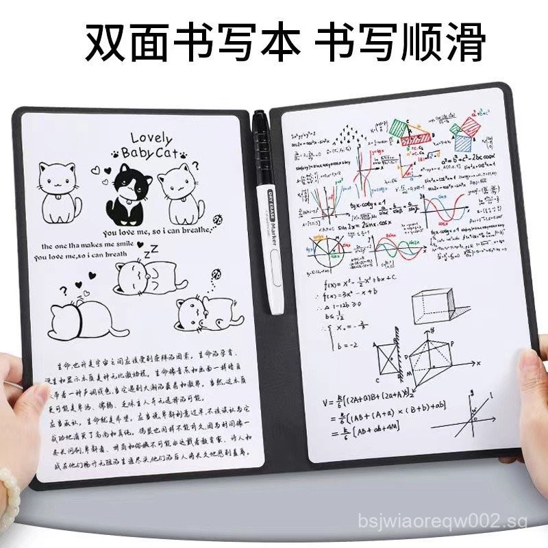 Erasable Portable Tiny Whiteboard Notebook a5Leather Whiteboard ...