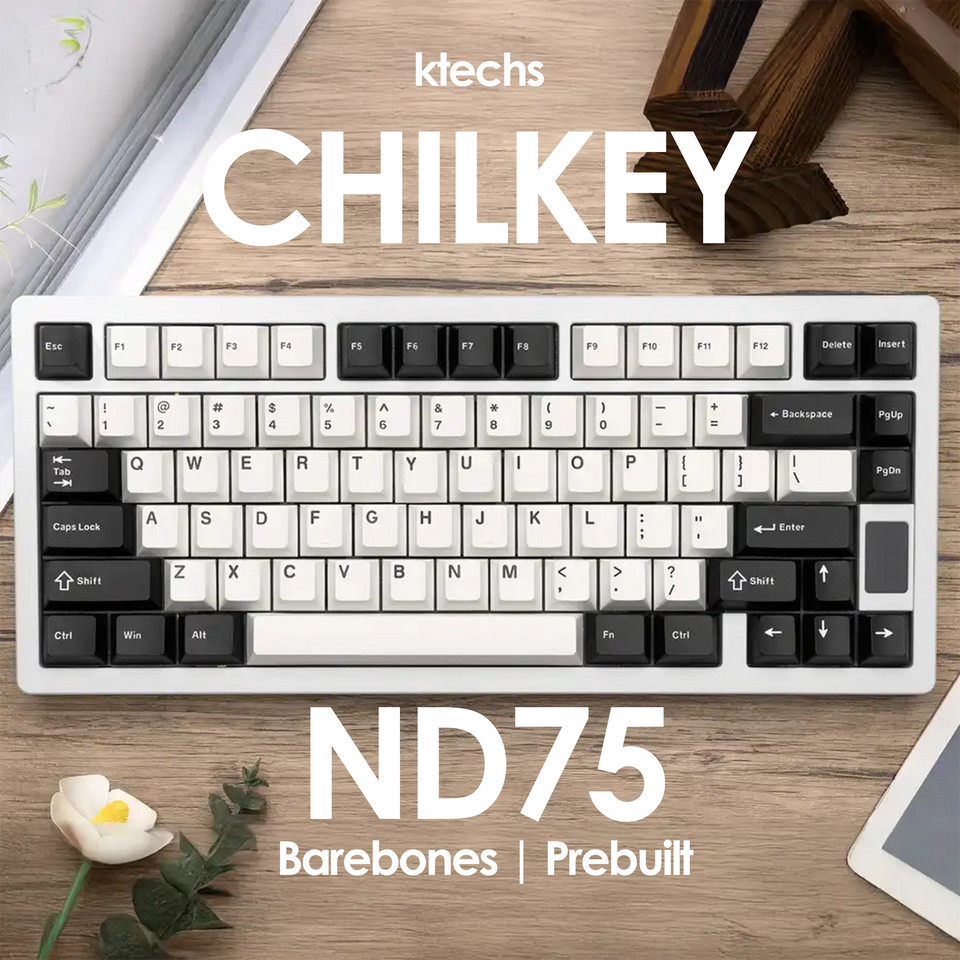 [SG Stocks] ND75 Chilkey Keyboard Kit 75% Custom Mechanical Keyboard Pre-built Kit | Shopee ...