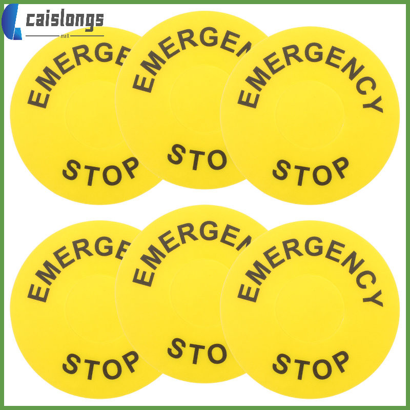 Emergency Stop Button Label Sticker Logo Stickers Sign Electrical ...