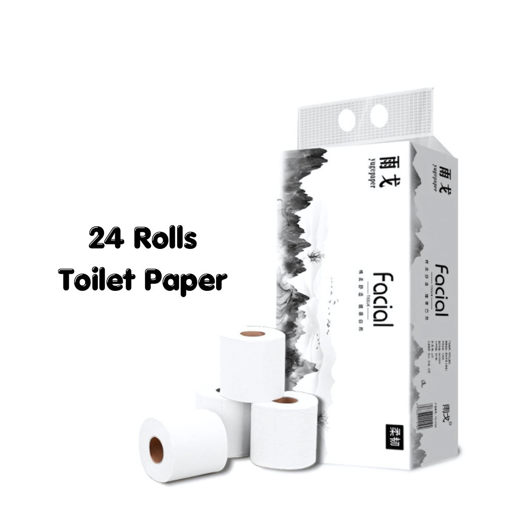 Ultra Soft 24 Rolls 4PLY Toilet Paper Roll Bathroom Hotel Style ...