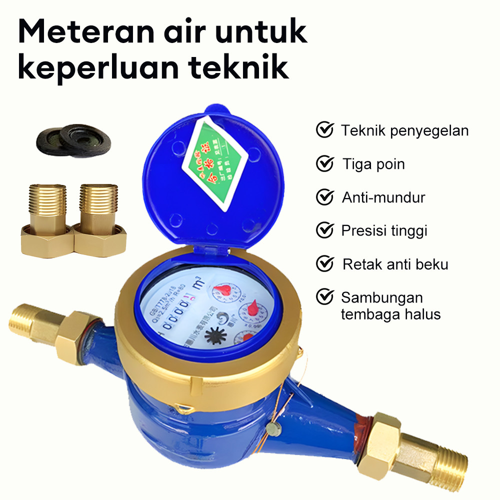 1/2" Needle Water Meter SNI PDAM Water Meter Iron Body / 1/2'' inch ...