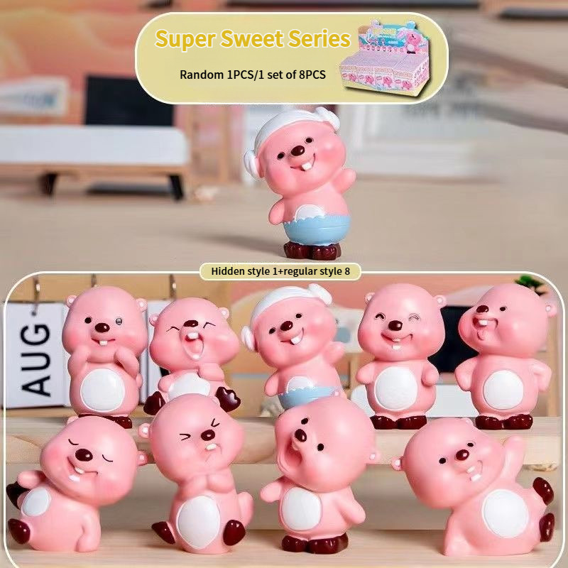 Super Sweet Series Little Beaver Loopy Blind Box Little Pink Beaver Toy ...
