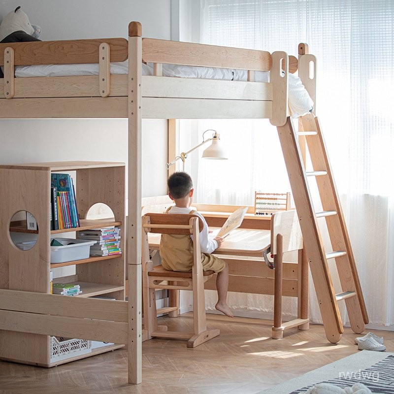 Wait, Jimu FEWOO Bed Solid Wood Children's Bed Tree House Bed Bunk Bed ...