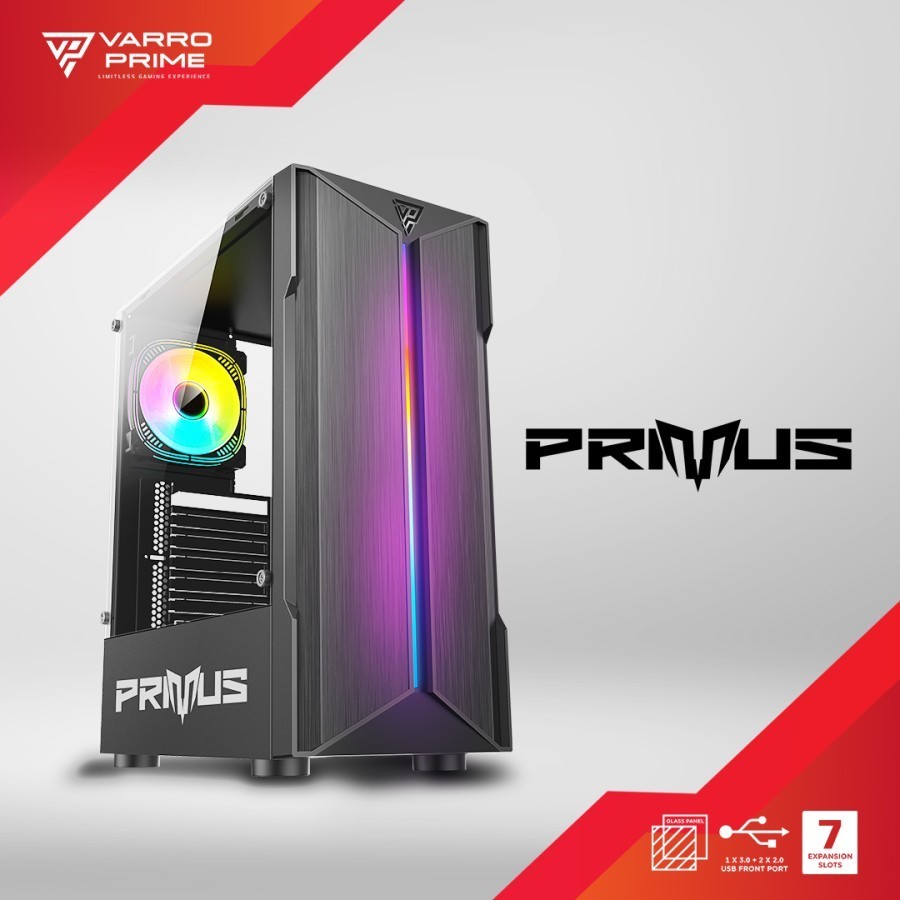 Pc case Varro Prime micro atx glass led rgb primus | Shopee Singapore