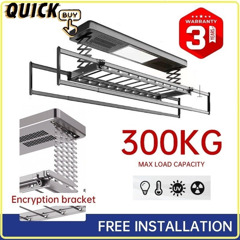 Free Installation Automated Laundry Rack Smart Laundry System Wifi ...