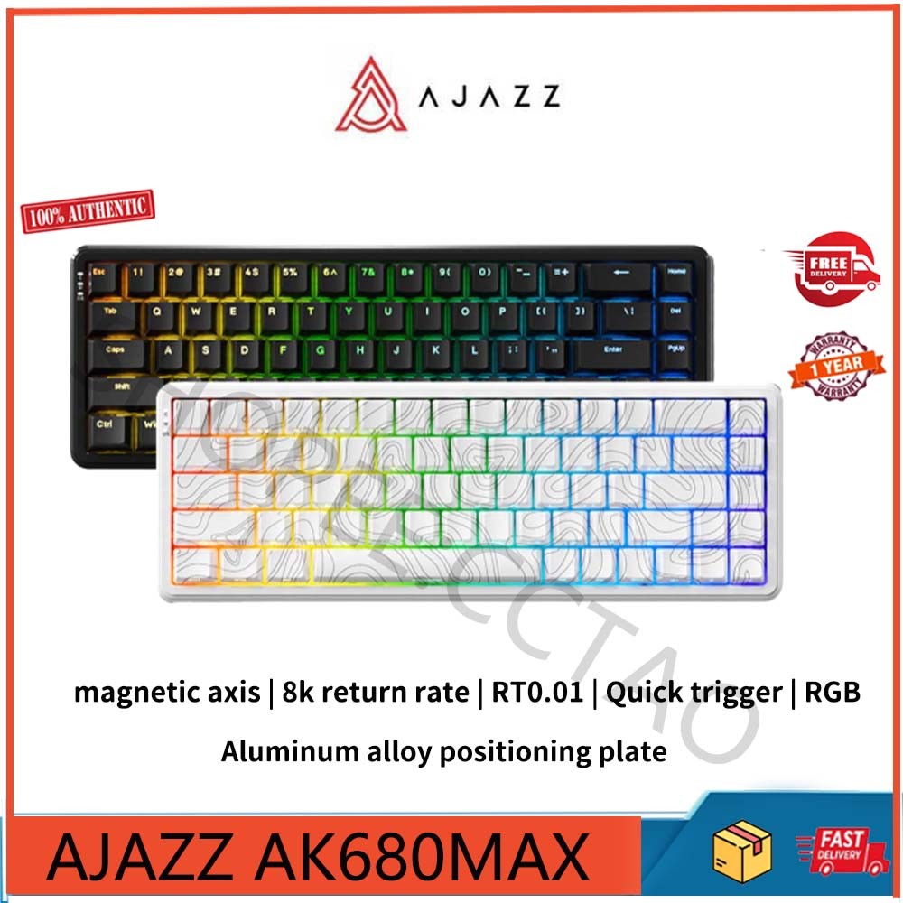 AJAZZ AK680MAX e-sports wired magnetic axis keyboard, 8k return rate ...