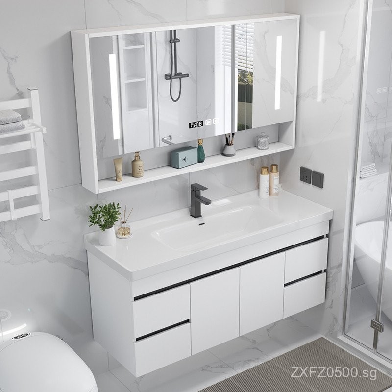 Integrated Basin Set Combination W8Bathroom Cabinet Wash Basin Ceramic ...