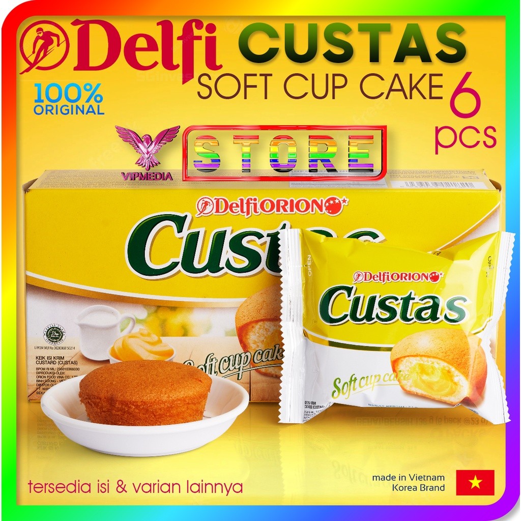 [SDW] pekanbaru/DELFI Soft Cup Cake - CUSAS - Custard Cream - 1 BOX ...