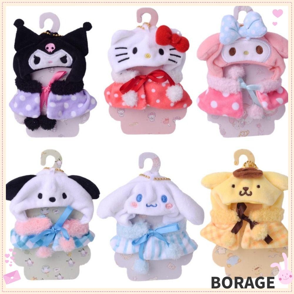 BORAG Labubu Doll Clothes, Kitty Kuromi Melody 10cm Doll Shirt, Fashion ...