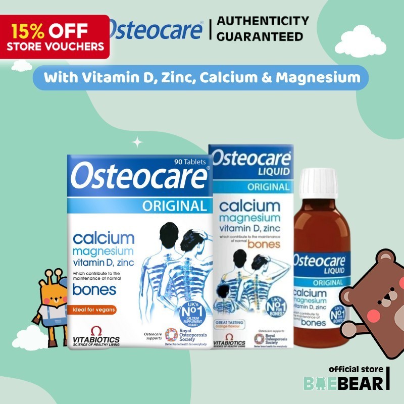 Vitabiotics Osteocare Original Bone Health 90 Tablets / Liquid 200ml ...
