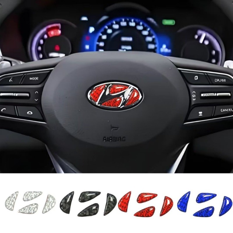 3D Car interior car steering wheel logo carbon fi r sticker Protective ...