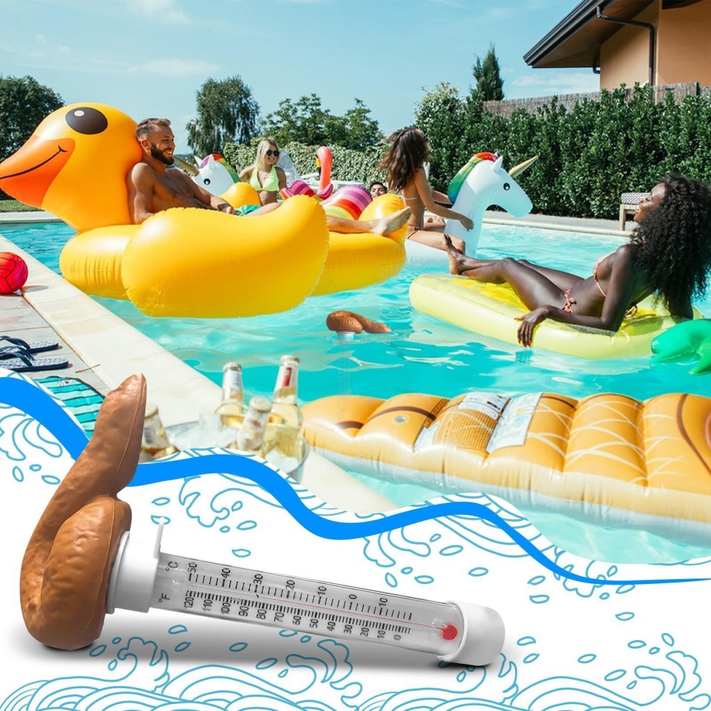 Swimming Pool Thermometer Floating Pool Poop-Shaped Prank Floating Pool ...