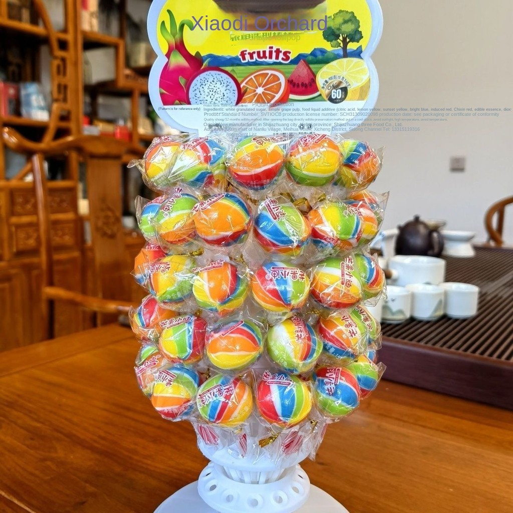 Multiple Fruit Flavors Lollipop Hard Candy Children Corn Sugar Cute ...