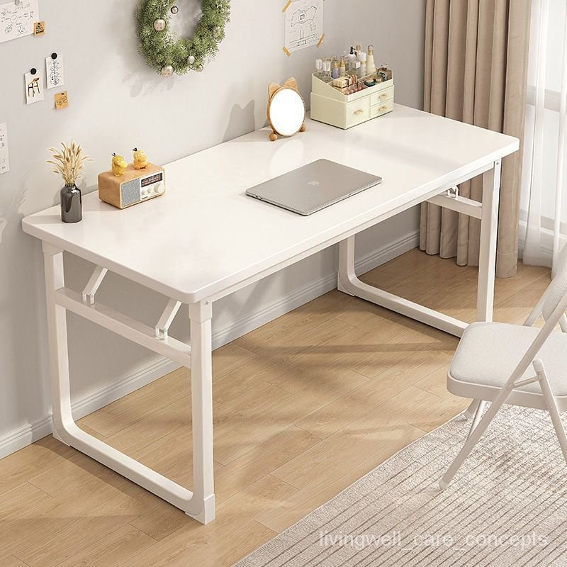Ikea Same Style Desk Folding Table Home Computer Desk Study Table Rental Room Simple Table White Foldable CZEQ