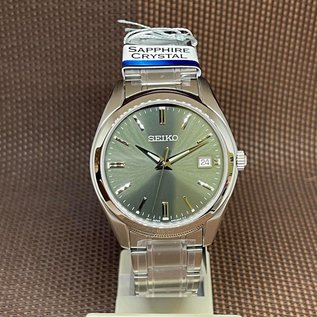 Seiko SUR527P1 Conceptual Quartz Elegant Green Analog Sapphire Men's ...