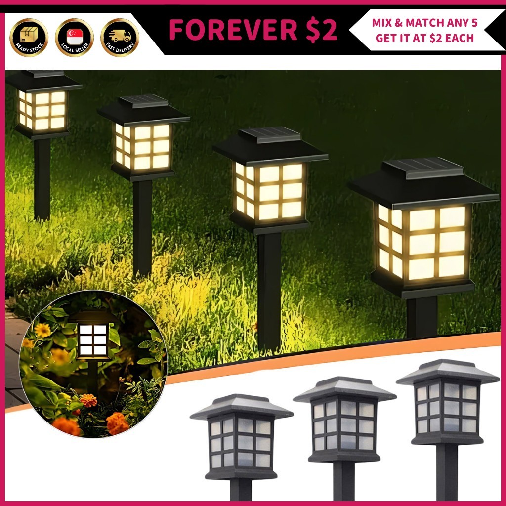(FOREVER $2) Outdoor Solar Powered Night Garden Villa Warm LED Touch ...