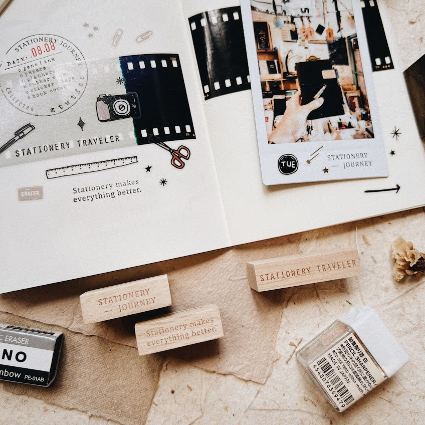 PENSPAPERSPLANNER Rubber Stamp Stationery Journey | Shopee Singapore