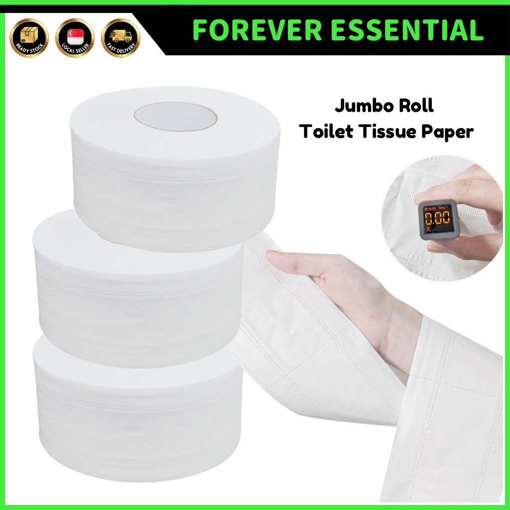 (FOREVER ESSENTIAL) Jumbo Thickened Toilet Paper Roll 4PLY 400g Cleaning Wiping Tissue Papers ...