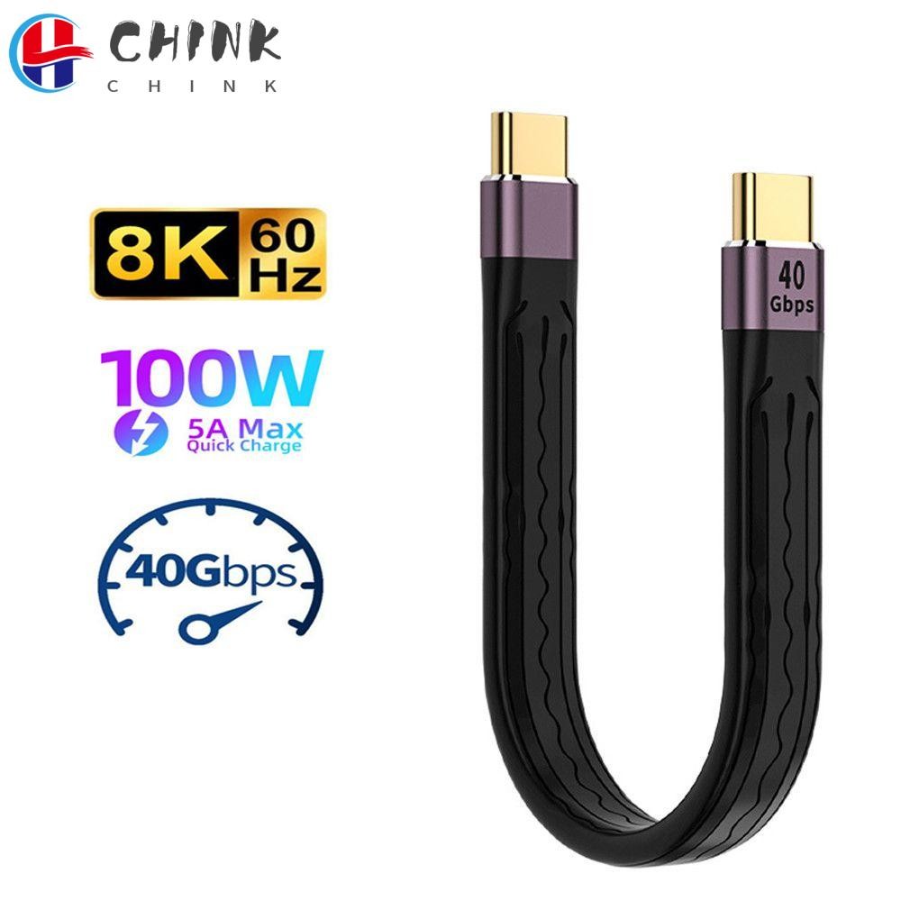 CHINK USB C To Type C E-Marker PD100W Flexible USB 4.0 Gen3 | Shopee ...