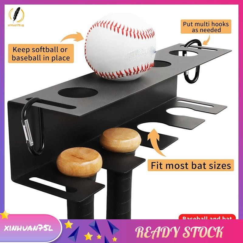 [xinhuan75l.sg] Baseball Bat Wall Mount, Baseball Holder and Bat Rack ...