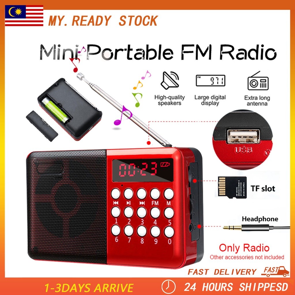 Radio Speaker FM Raido Music Player Radio Speaker Digital Radio mp3 SD ...