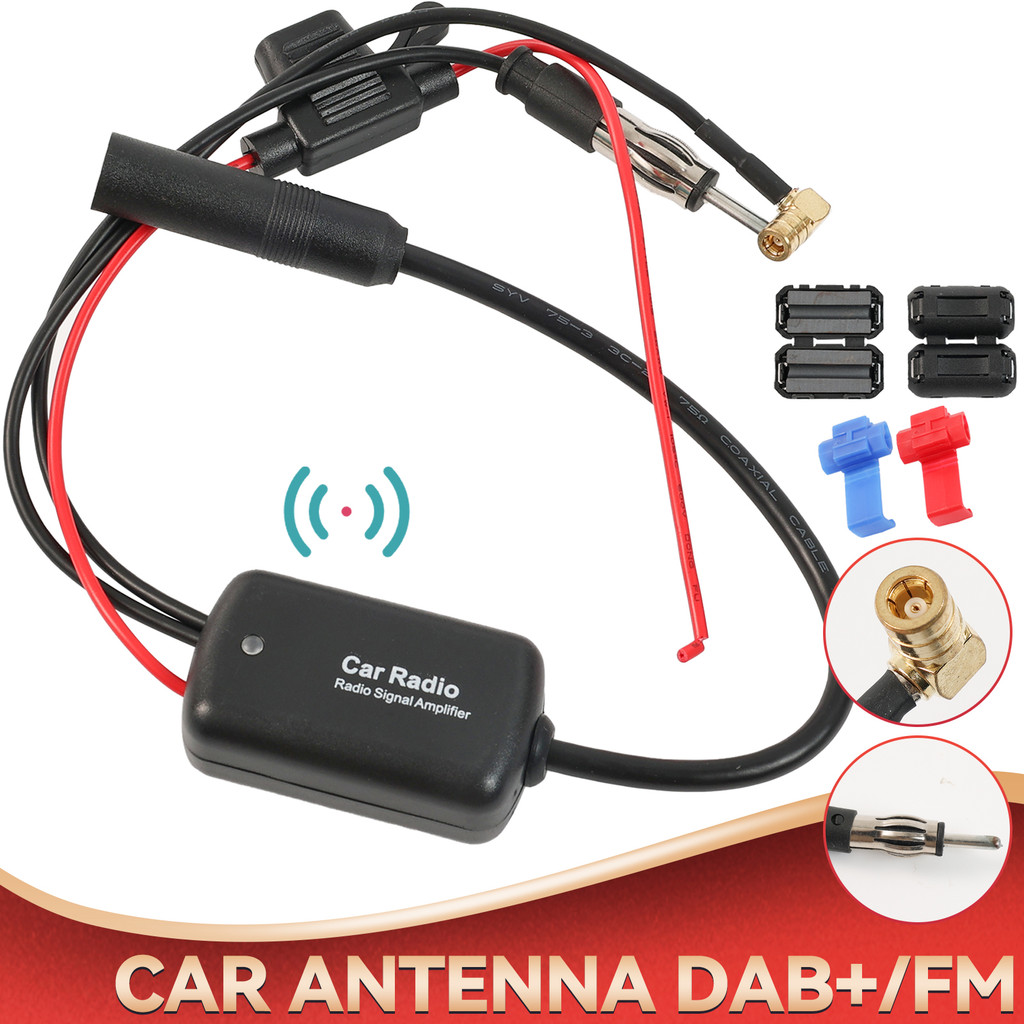 Universal DAB+FM Car Stereo Antenna Aerial Splitter Cable Adapter Radio ...
