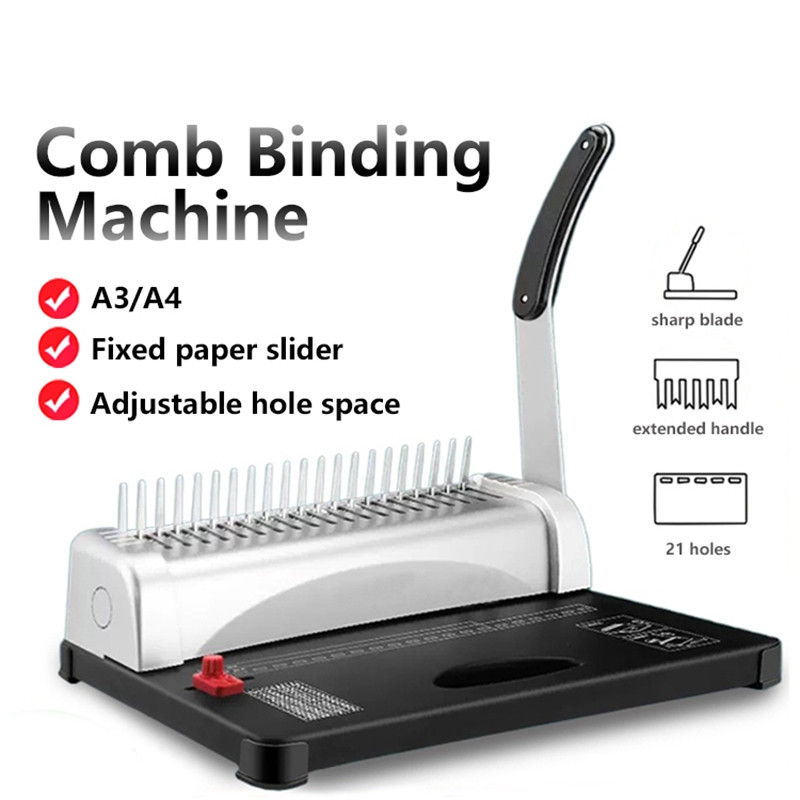 Comb Binding Machine A4/A3 Size Office 21 Hole Heavy Duty Binder ...