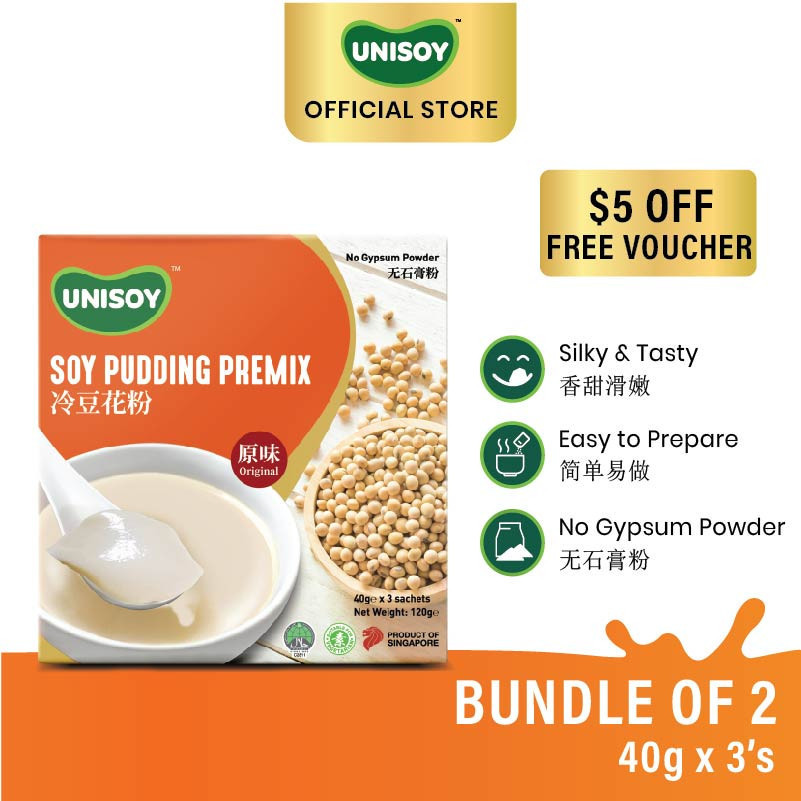 Bundle 2 UNISOY Soy Pudding Premix (3 sachet/per box) | Shopee Singapore