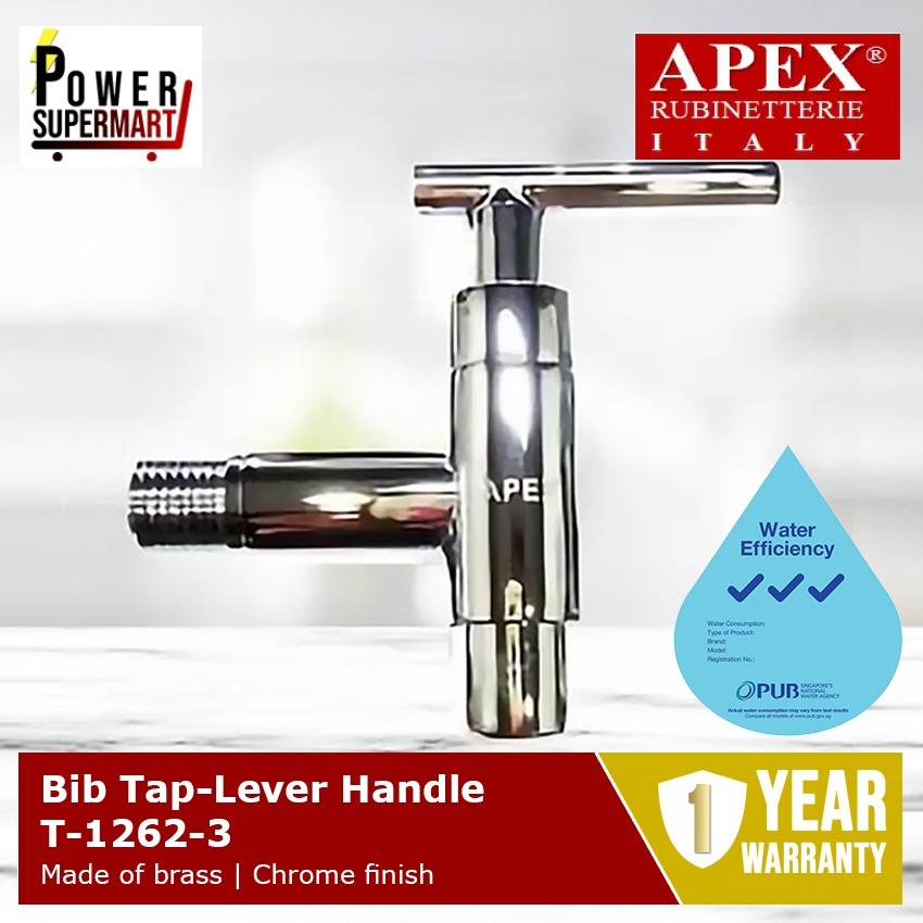 APEX T-1262-3 | Bib Tap-Lever Handle | Bib Tap-Lever Handle | WELS: 3 ...