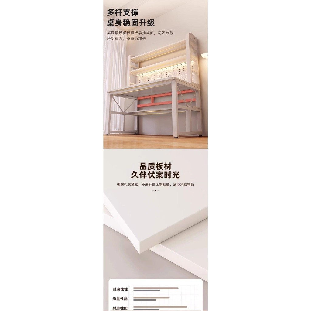 Home Desktop Computer Desk Living Room Bedroom Bookshelf Integrated ...