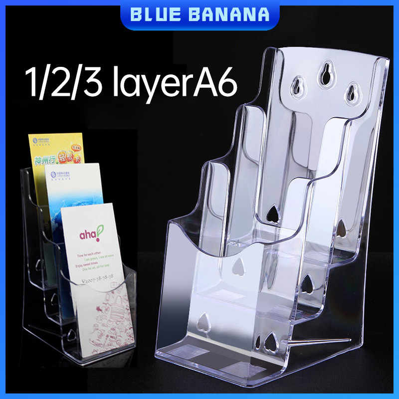 Acrylic Brochure Holder Transparent A6 Leaflet Menu Display Stand Wall ...
