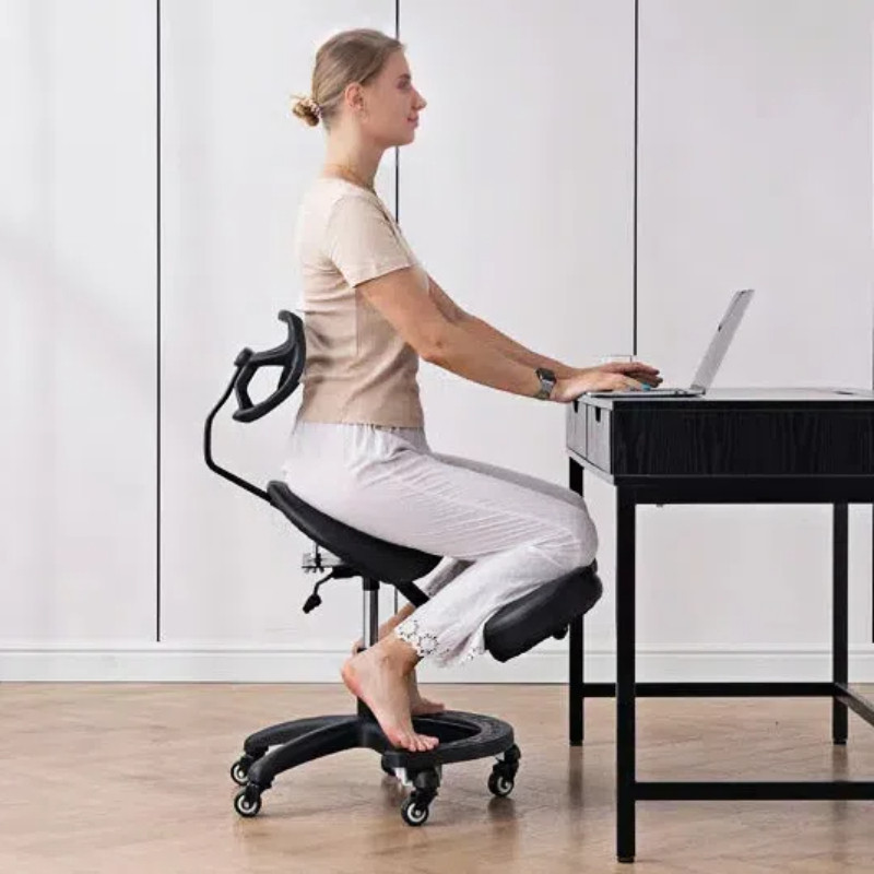 Sitting Upright Chair Ergonomic Kneeling Chair Stool W/ Thick Cushion ...