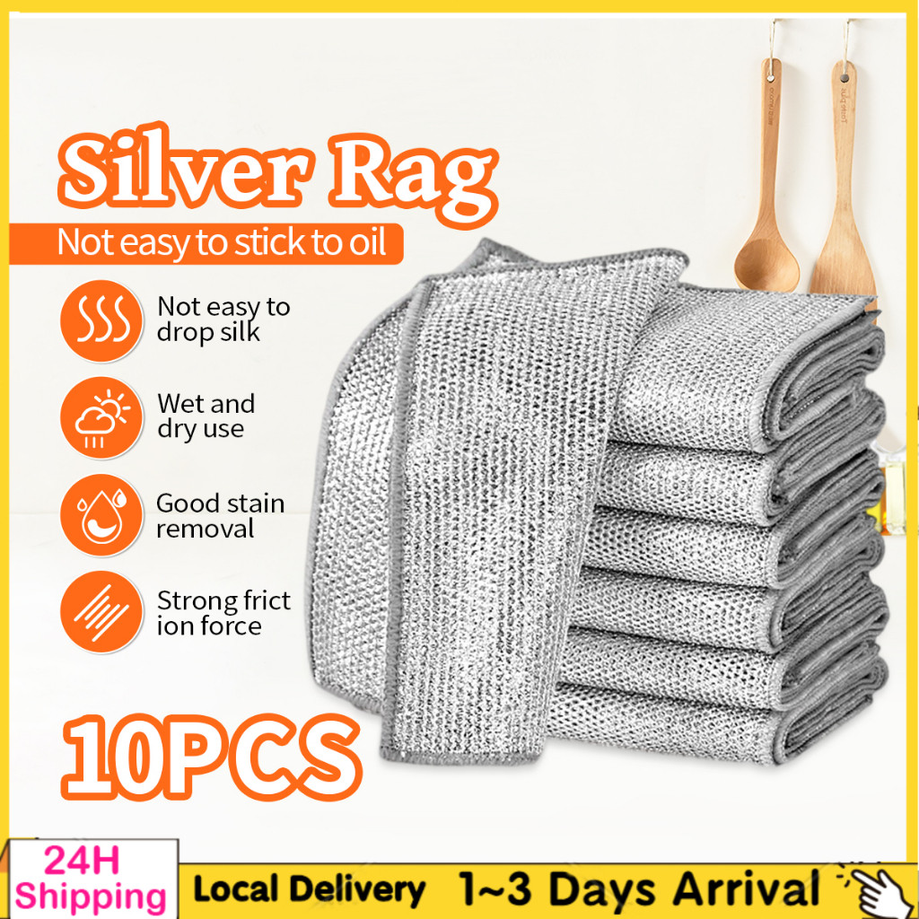 10Pcs Wire Cloth Kitchen Metal Wire Cleaning Ball Stainless Steel ...