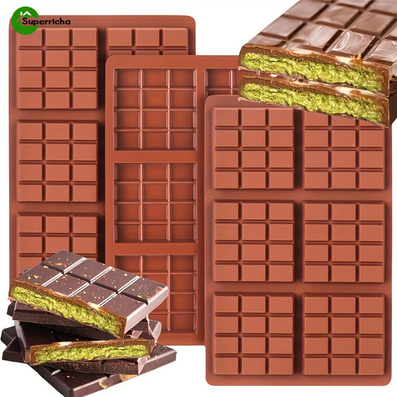 Silicone Pistachio Chocolate Bar Molds - Dubai Rectangular Chocolate ...