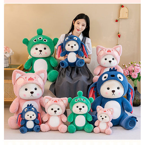 Stitch Bear Season Transformed Cute Bear Plush Toy Birthday Gift Hug ...
