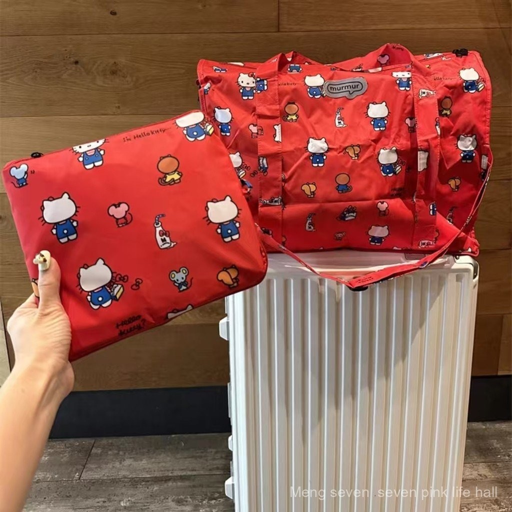 Cute Cartoon Print hello kitty Cat Camping Bag Portable Foldable ...