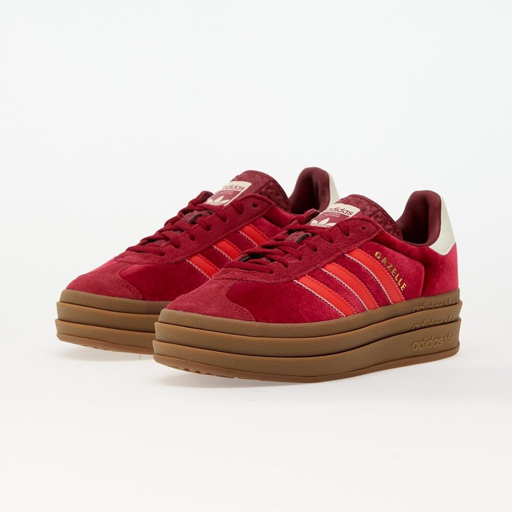 W Adidas Originals Gazelle Bold Bright Red Velvet IG4388 Casual Shoes ...