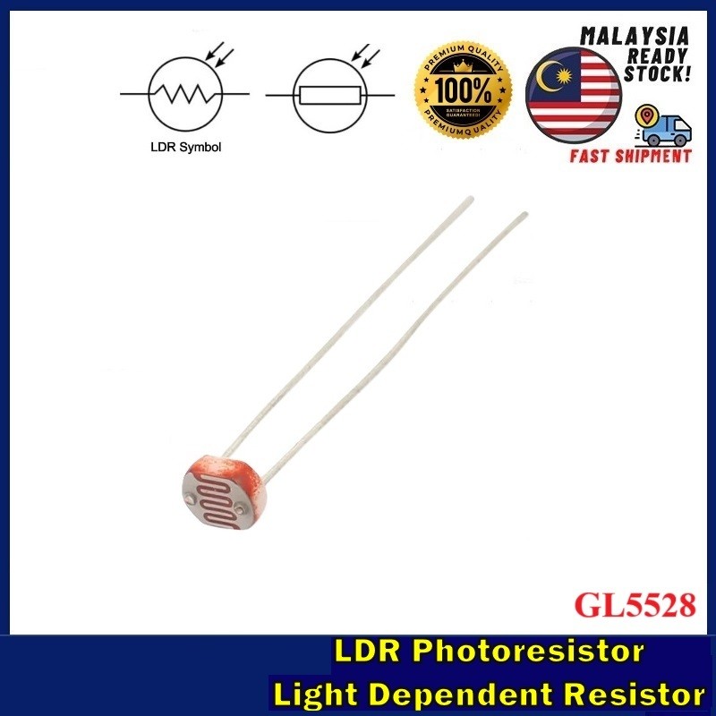 LDR Light Dependent Resistor Photoresistor GL5528 Light Sensitive ...