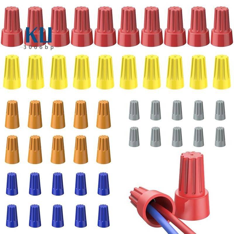 50Pcs Wire Nuts Wire Caps Electrical Wire Connectors for 10-22AWG Gauge ...