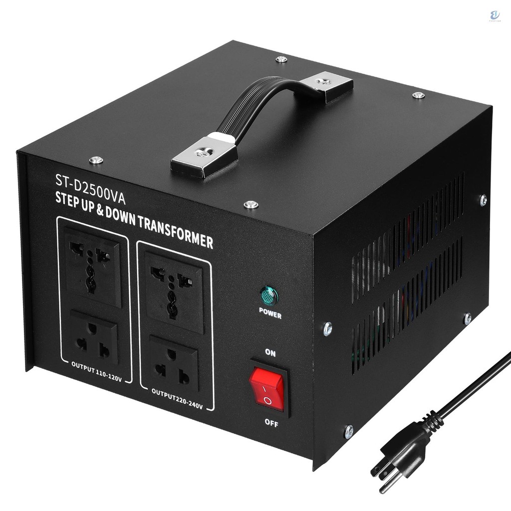 Step Up&Down Transformer Compact Size Voltage Converter 2500VA Portable ...