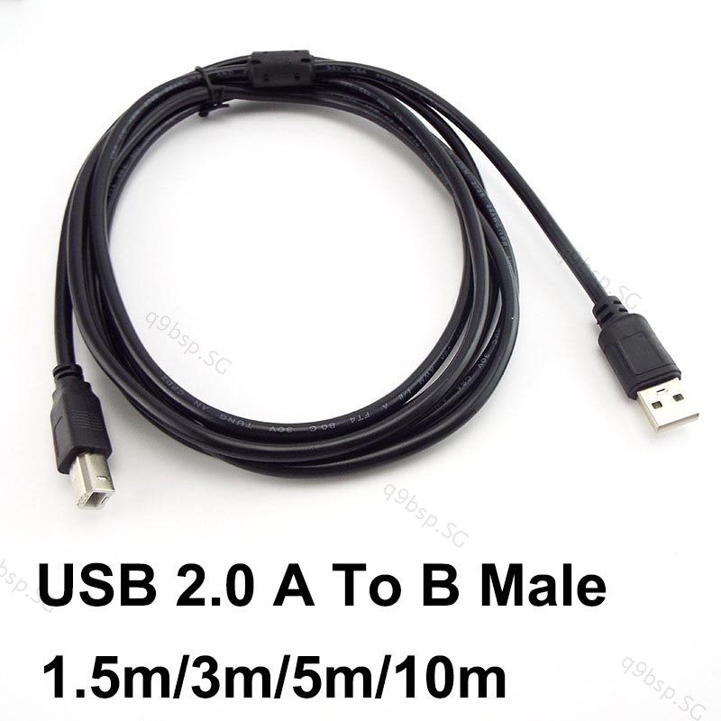 USB 2.0 Print connector extend power adapter Cable USB Type A to B Male ...
