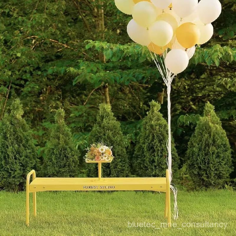 ins South Korea Outdoor Bench Park Bench Milk Tea Coffee Shop Gym Rest ...