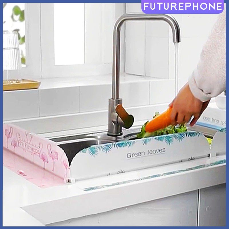 Anti-water Board Kitchen Sink Splash Guard Kitchen Countertop Reusable ...