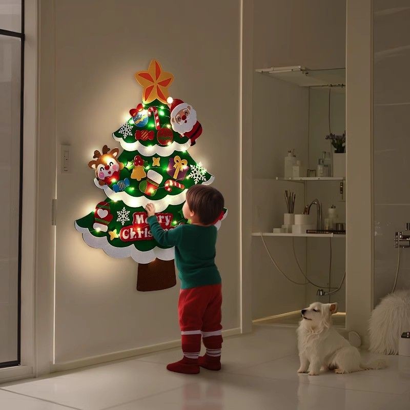 [DIY] Handmade Felt Christmas Tree Christmas Gift Decorations Children ...