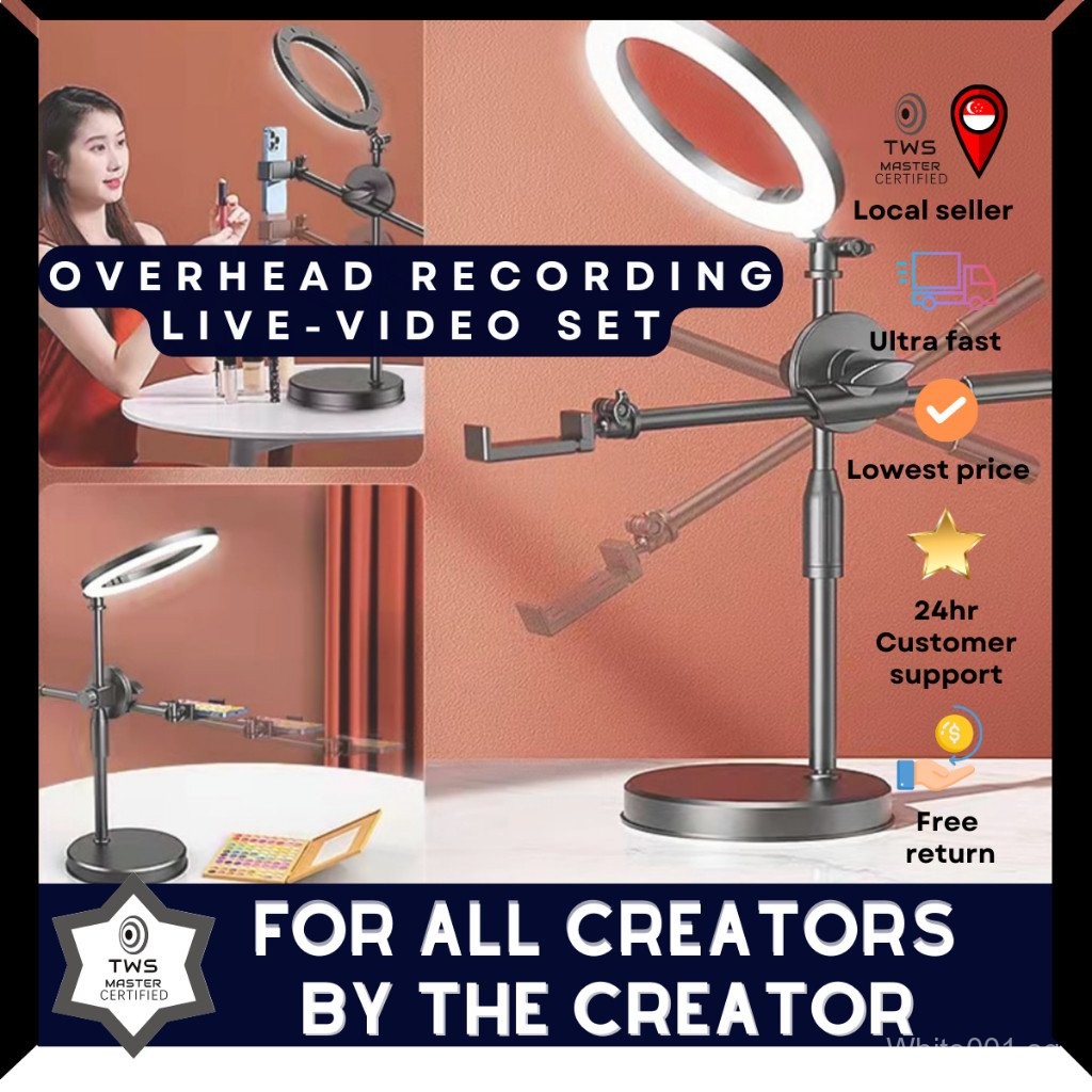 overhead ring light with extension photo shot stand with big mobile ...