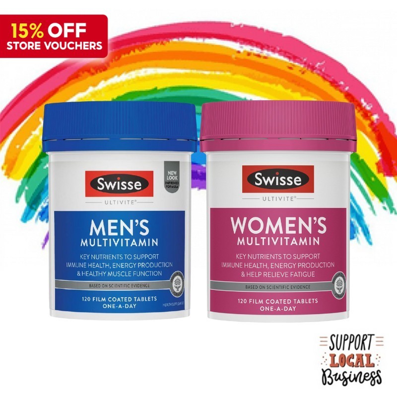 Swisse Men's Women's Multivitamin 60/120 Tablets[Stamina | Men Vitamin ...